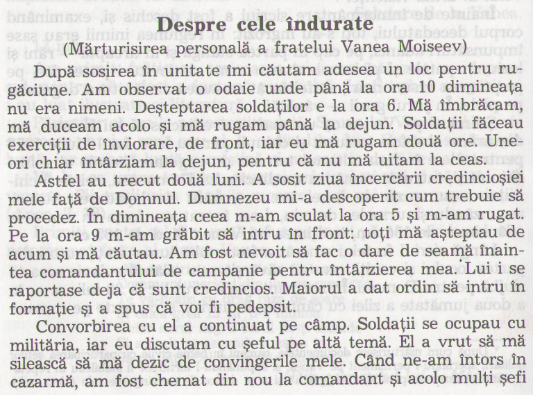 Moartea de martir a lui Ivan Moiseev, mărturia personală: „Despre cele îndurate” – ARMONIA ...